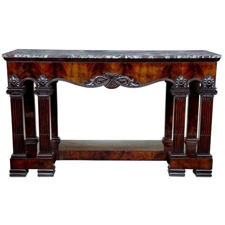 19th Century Pier Table With Marble Top Circa 1830 at 1stDibs