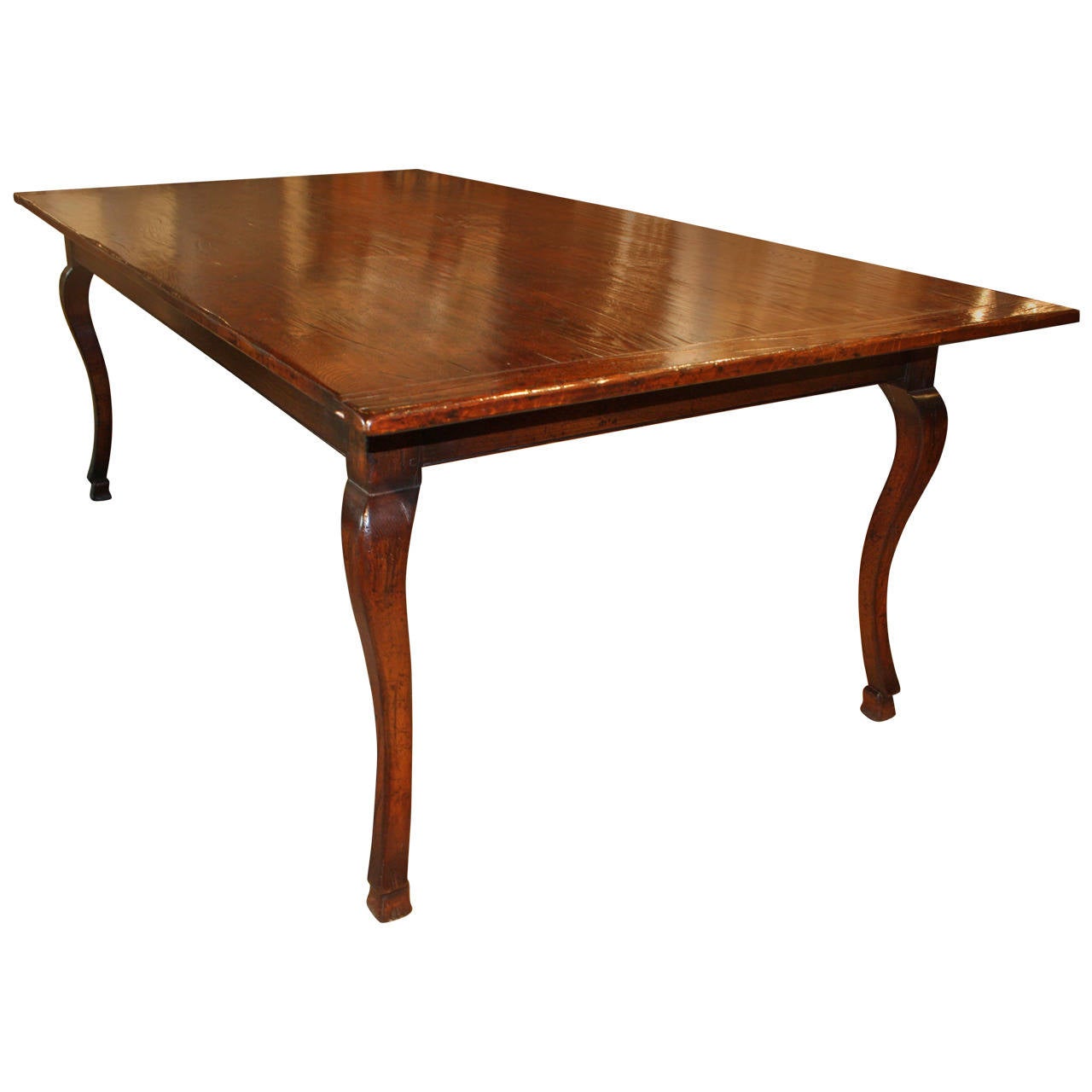 Hoof Foot Rectangular Table in Medium Oak at 1stDibs