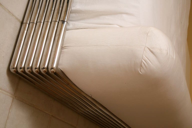 Brueton chrome "radiator" daybed (single bed size) at 1stDibs