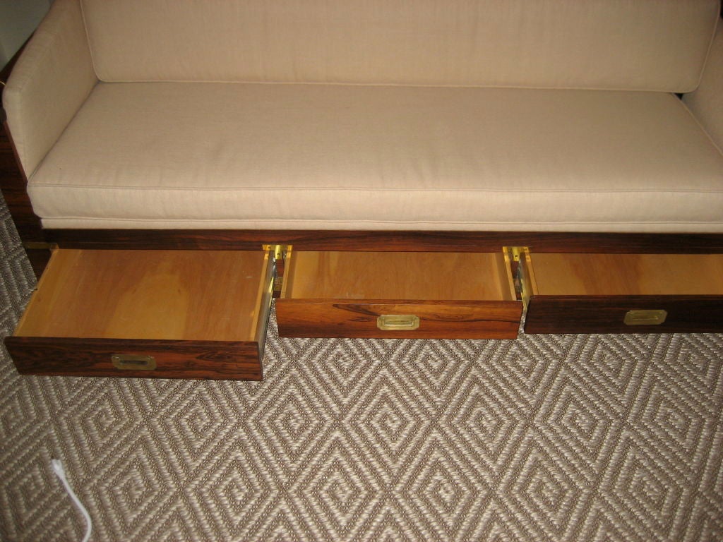 4 mid century modern Campaign Sofas or Daybed For Sale at 1stDibs