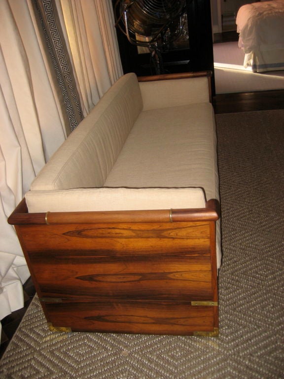 4 mid century modern Campaign Sofas or Daybed For Sale at 1stDibs