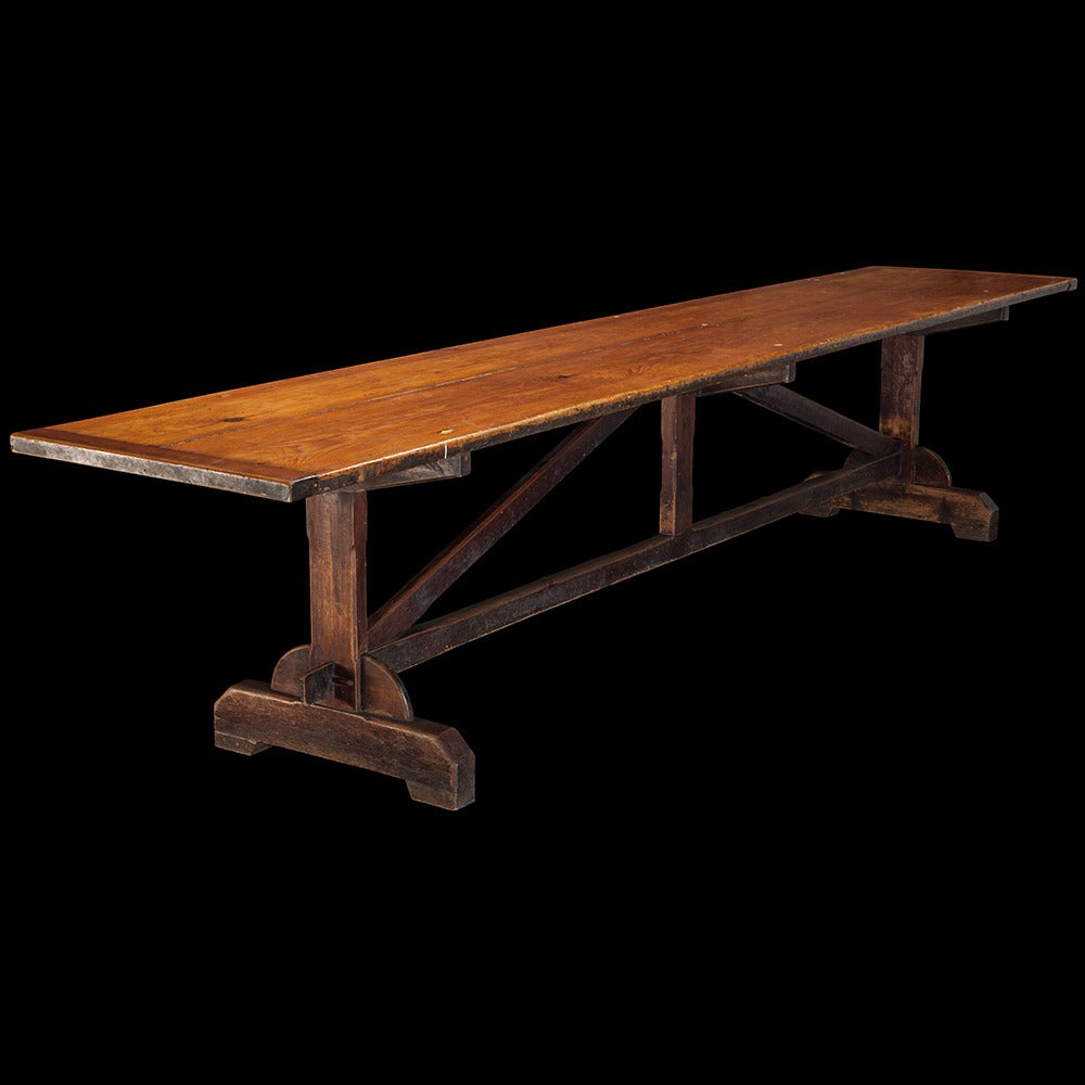 Large Cathedral Refectory Table at 1stDibs