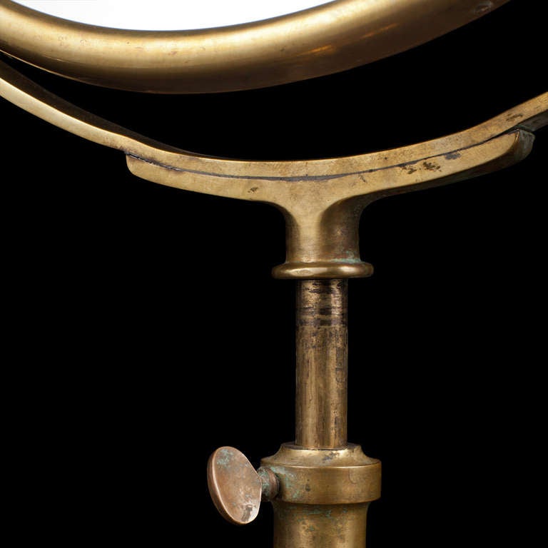 Large Brass Table Top Mirror at 1stDibs