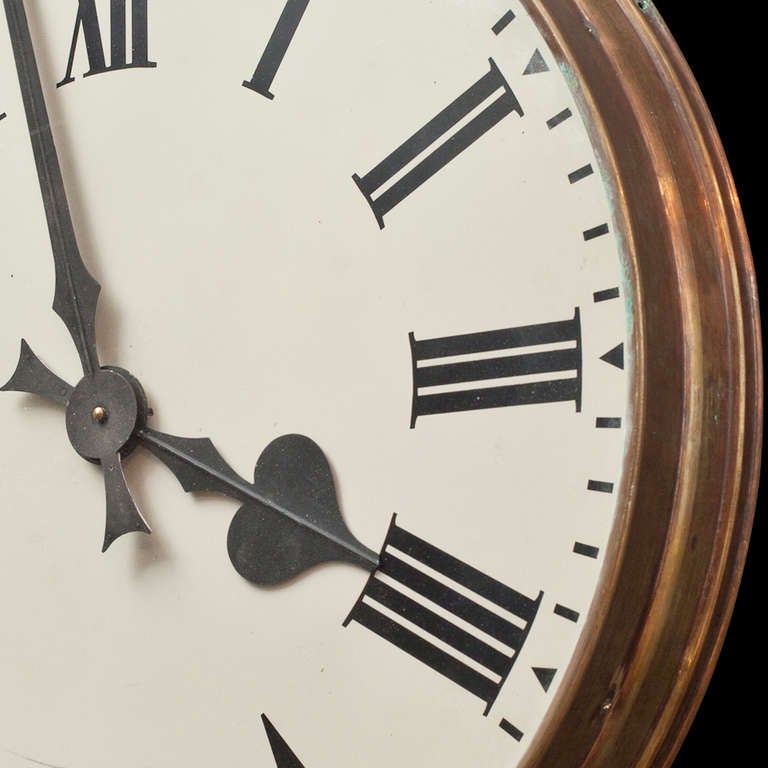 Copper Bound Library Clock at 1stDibs