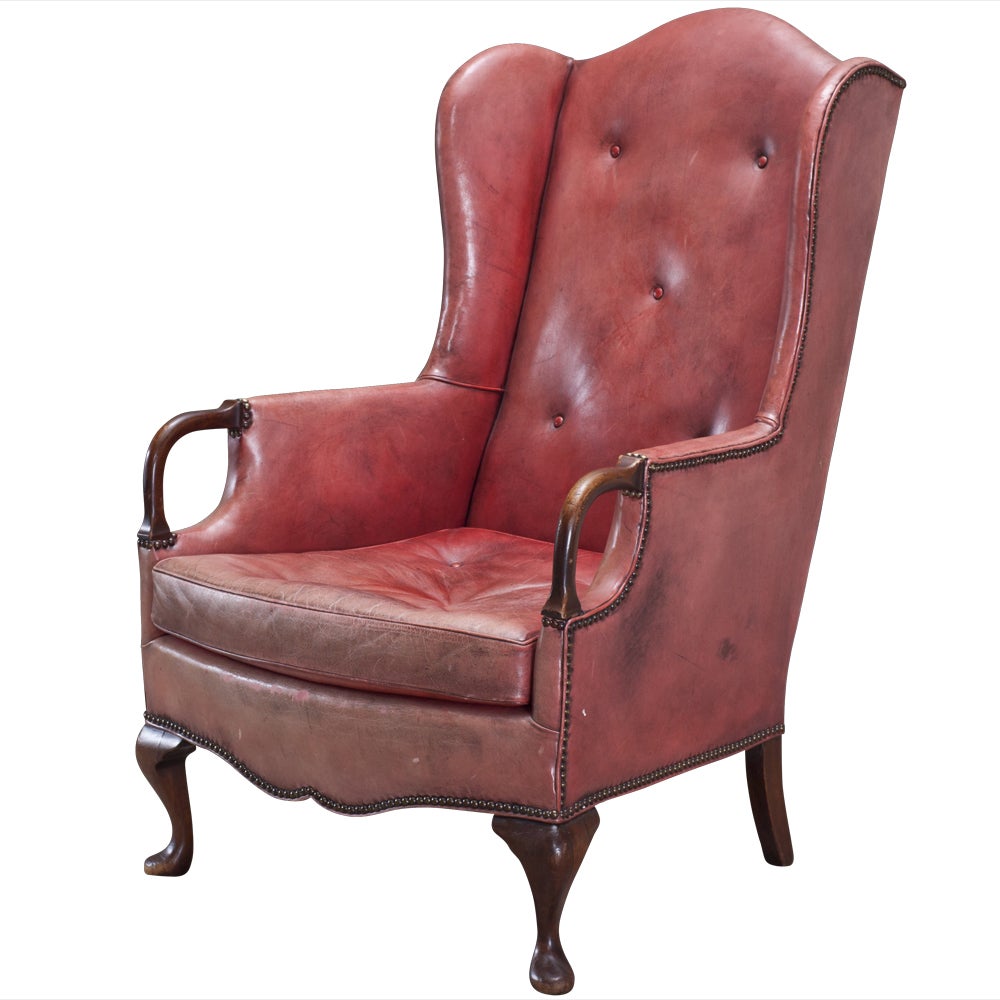 Rose Leather Wingback at 1stDibs