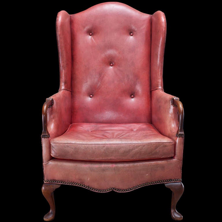 Rose Leather Wingback at 1stDibs