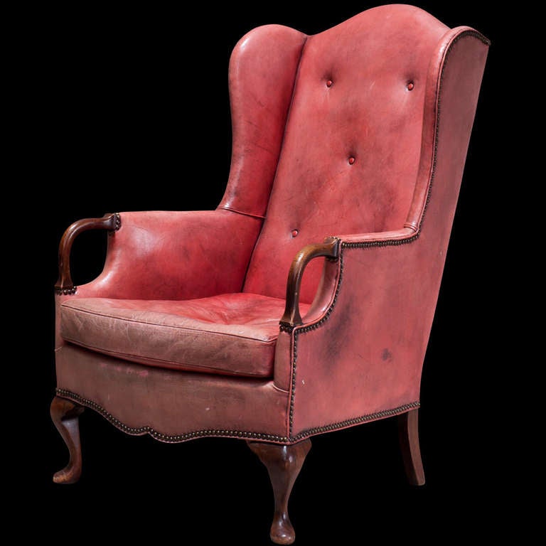 Rose Leather Wingback at 1stDibs