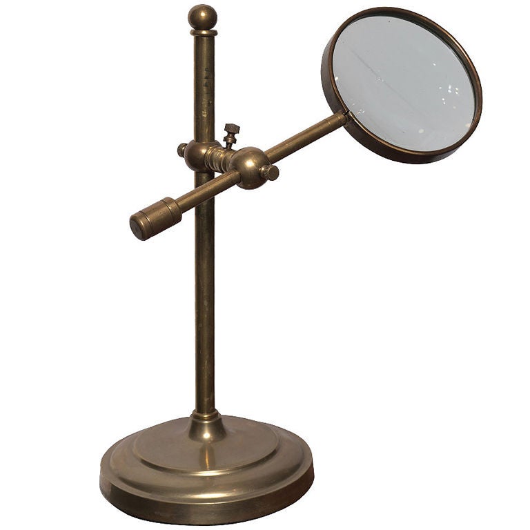 Magnifying Lens on Brass Stand at 1stDibs