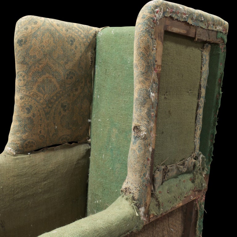 Primitive Tall-Back Regency Wing Chair at 1stDibs