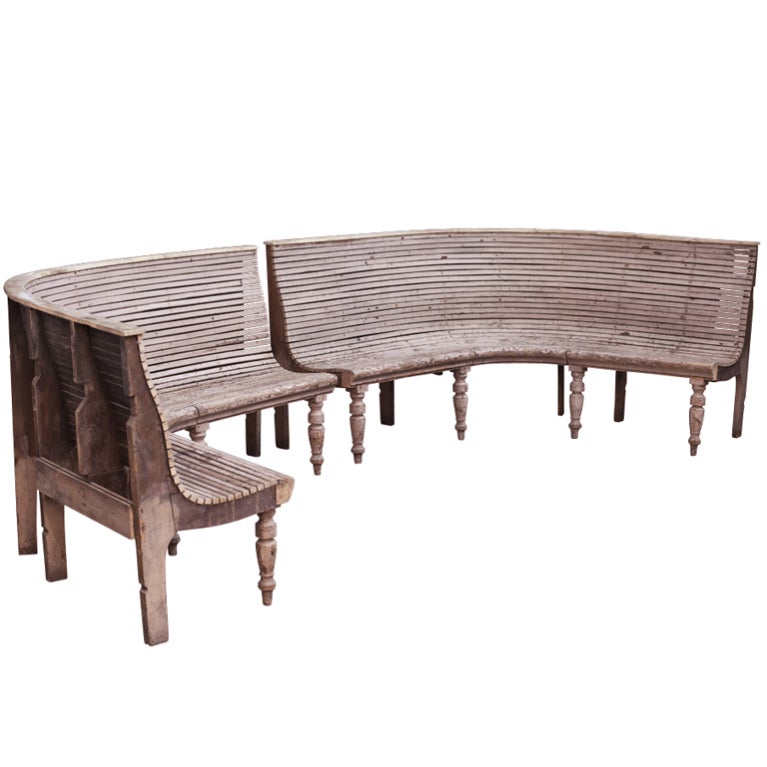 Slatted Wood Boxing Ring Benches at 1stDibs