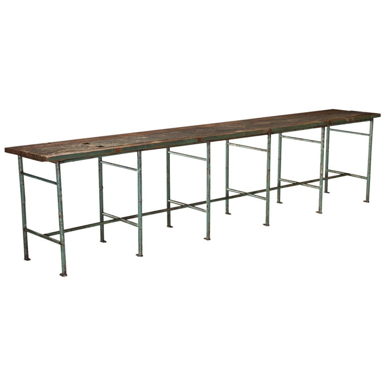 Six Section Factory Work Table at 1stDibs