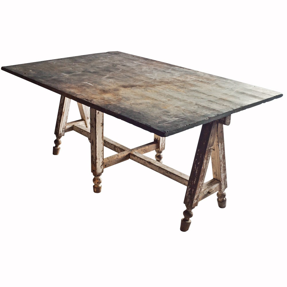Stone Top Work / Dining Table at 1stDibs
