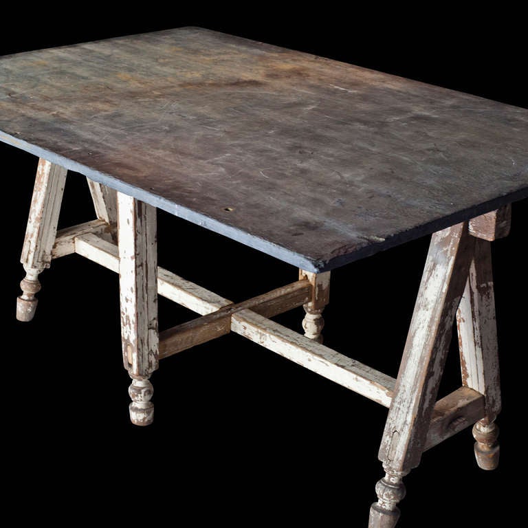 Stone Top Work / Dining Table at 1stDibs