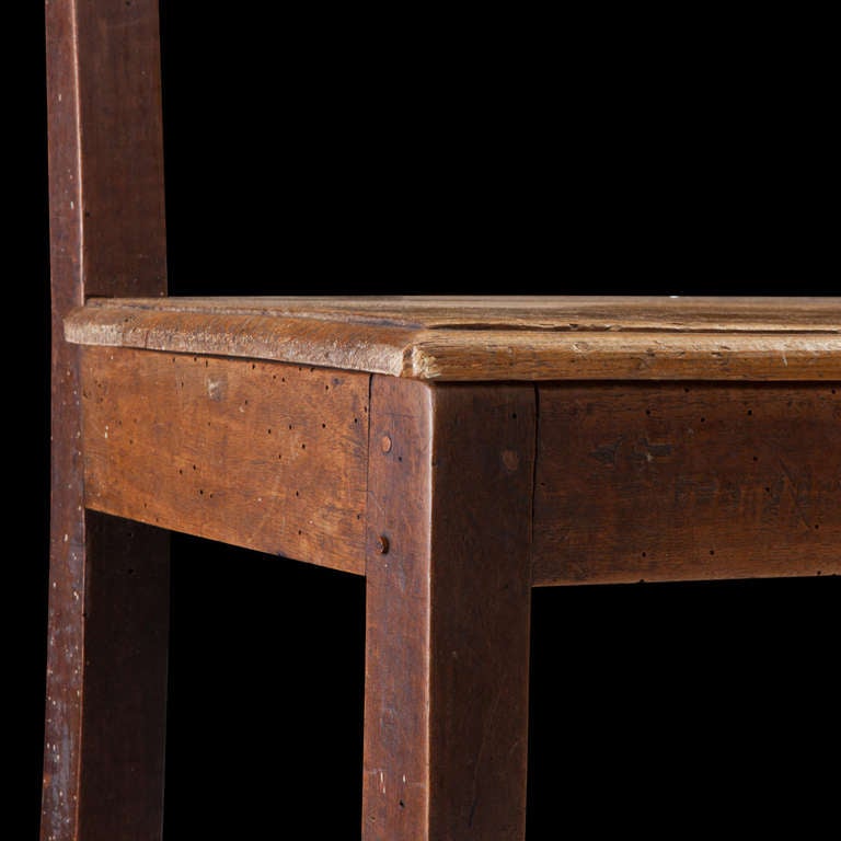 Simple Wooden Convent Bench at 1stDibs