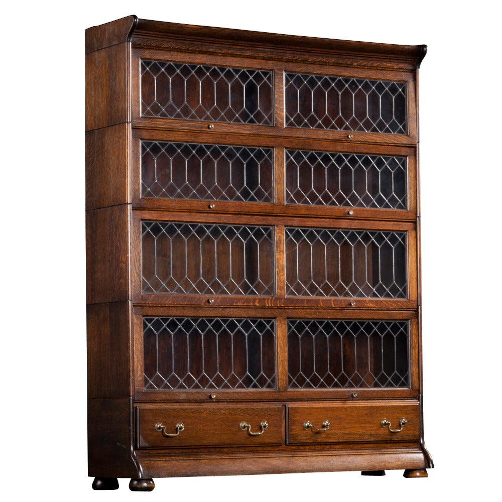 Edwardian Oak Stacking Bookcase at 1stDibs