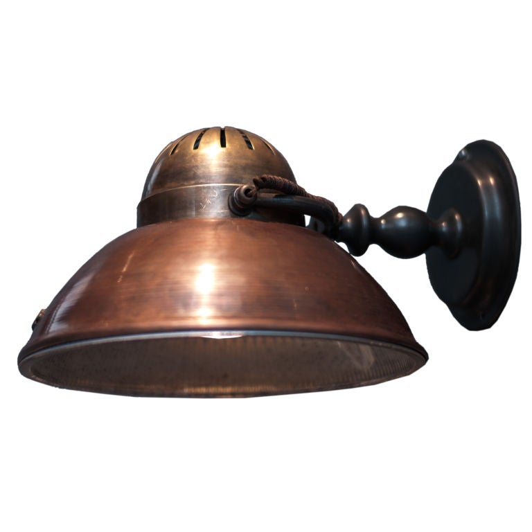 Industrial Copper Light Fixture at 1stDibs