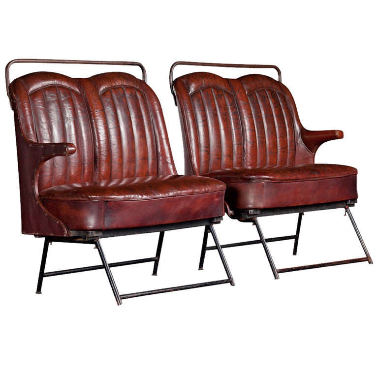 Leather Bus Seat at 1stDibs
