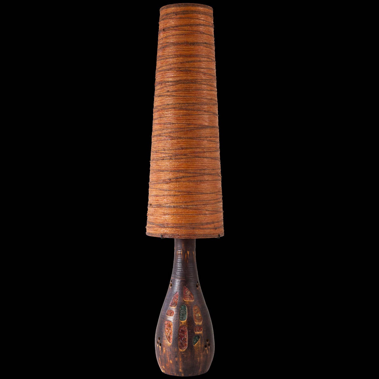 Accolay Ceramic Lamp with Tall Shade at 1stDibs
