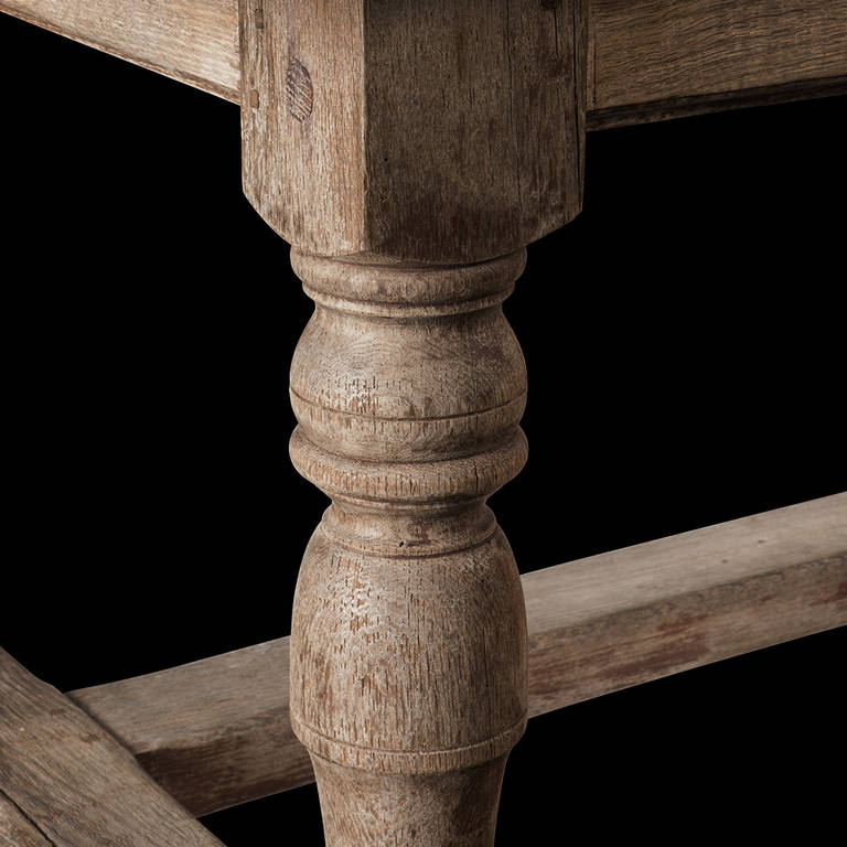 Large Turned Leg Dining Table at 1stDibs