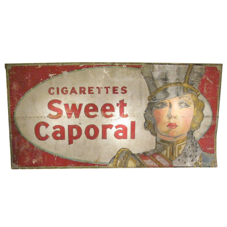 Monumental Antique 'Sweet Caporal' Metal Trade Sign at 1stDibs | sweet ...