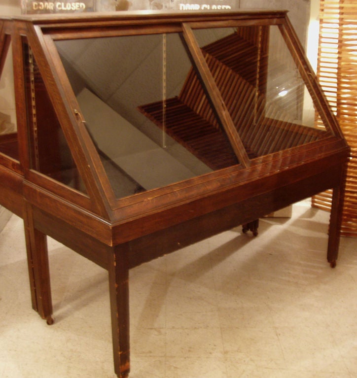 Pair of Antique Glass Front Showcases at 1stDibs