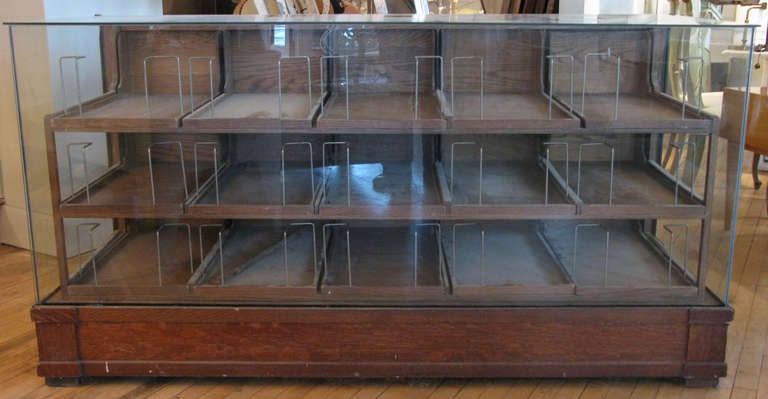 Antique Oak and Glass Haberdashery Display Cabinet at 1stDibs | antique ...