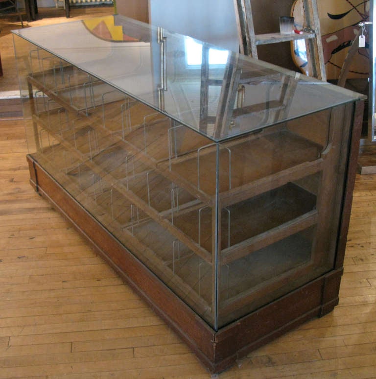 Antique Oak and Glass Haberdashery Display Cabinet at 1stDibs | antique ...