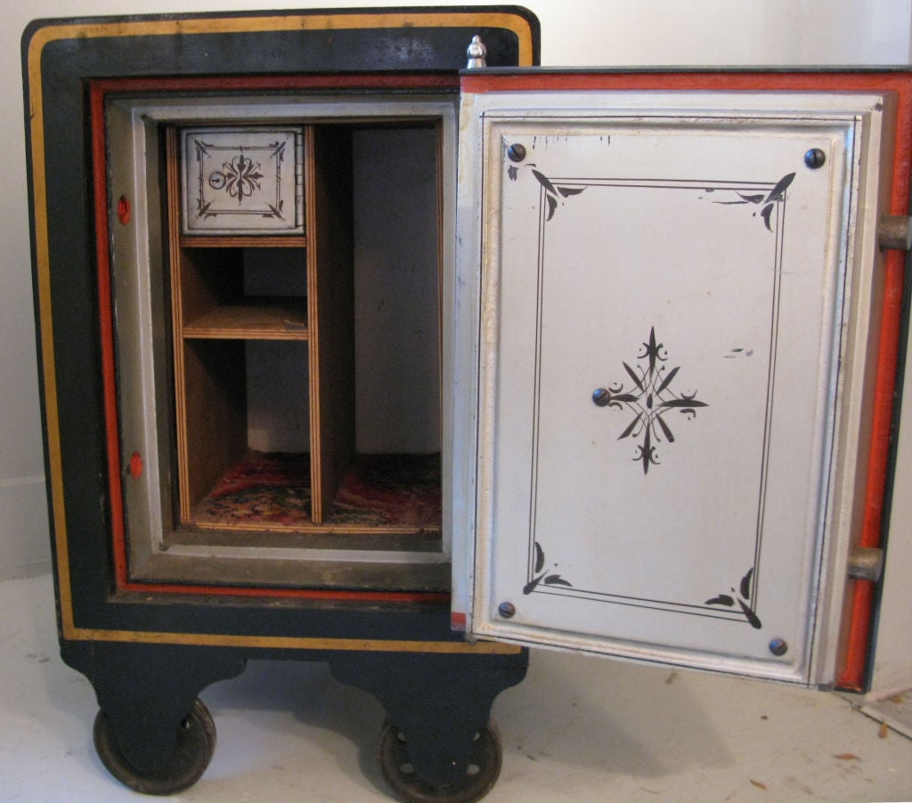 Antique Industrial Cast Iron Safe with Cabinet at 1stDibs