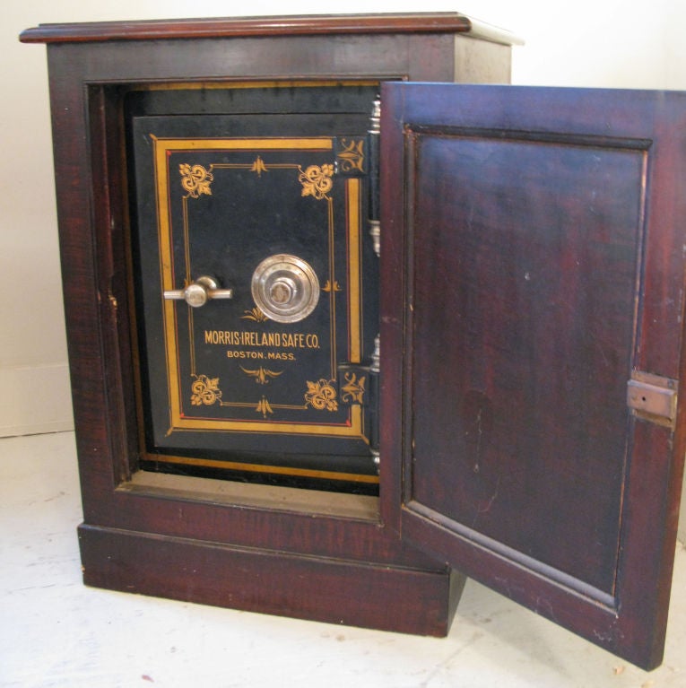 Antique Industrial Cast Iron Safe with Cabinet at 1stDibs