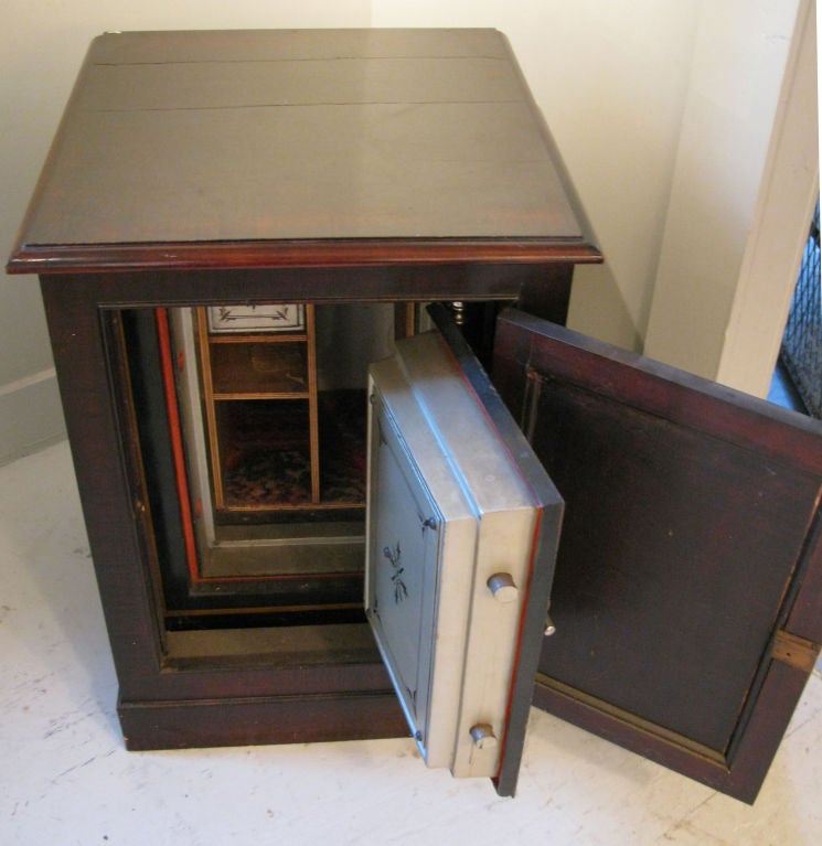 Antique Industrial Cast Iron Safe with Cabinet at 1stDibs