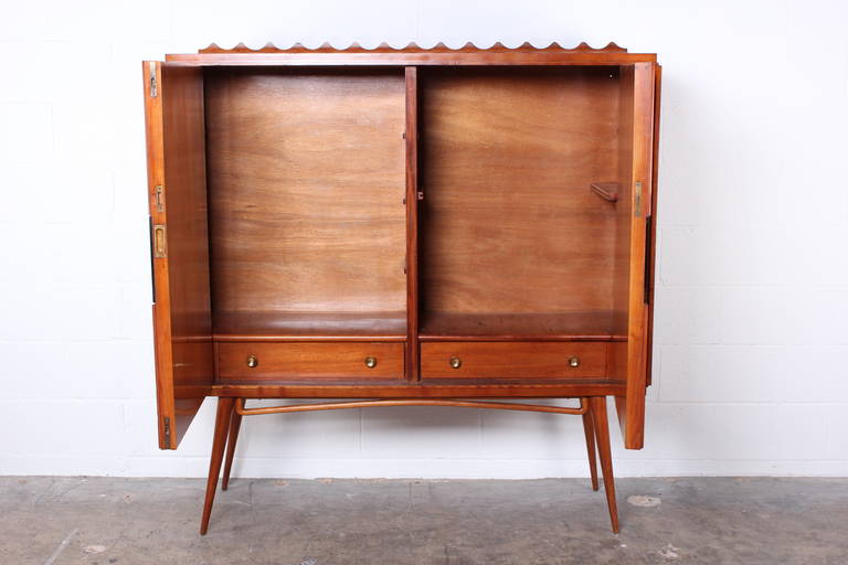 Italian Scalloped Cabinet For Sale at 1stDibs
