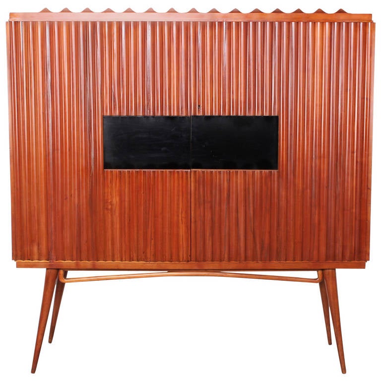 Italian Scalloped Cabinet For Sale at 1stDibs