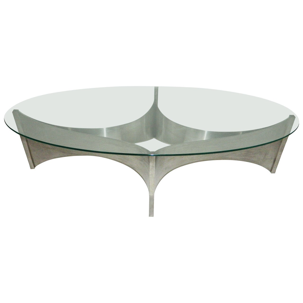 Bronze Frame Glass Top Coffee Table by Maison Charles at 1stDibs