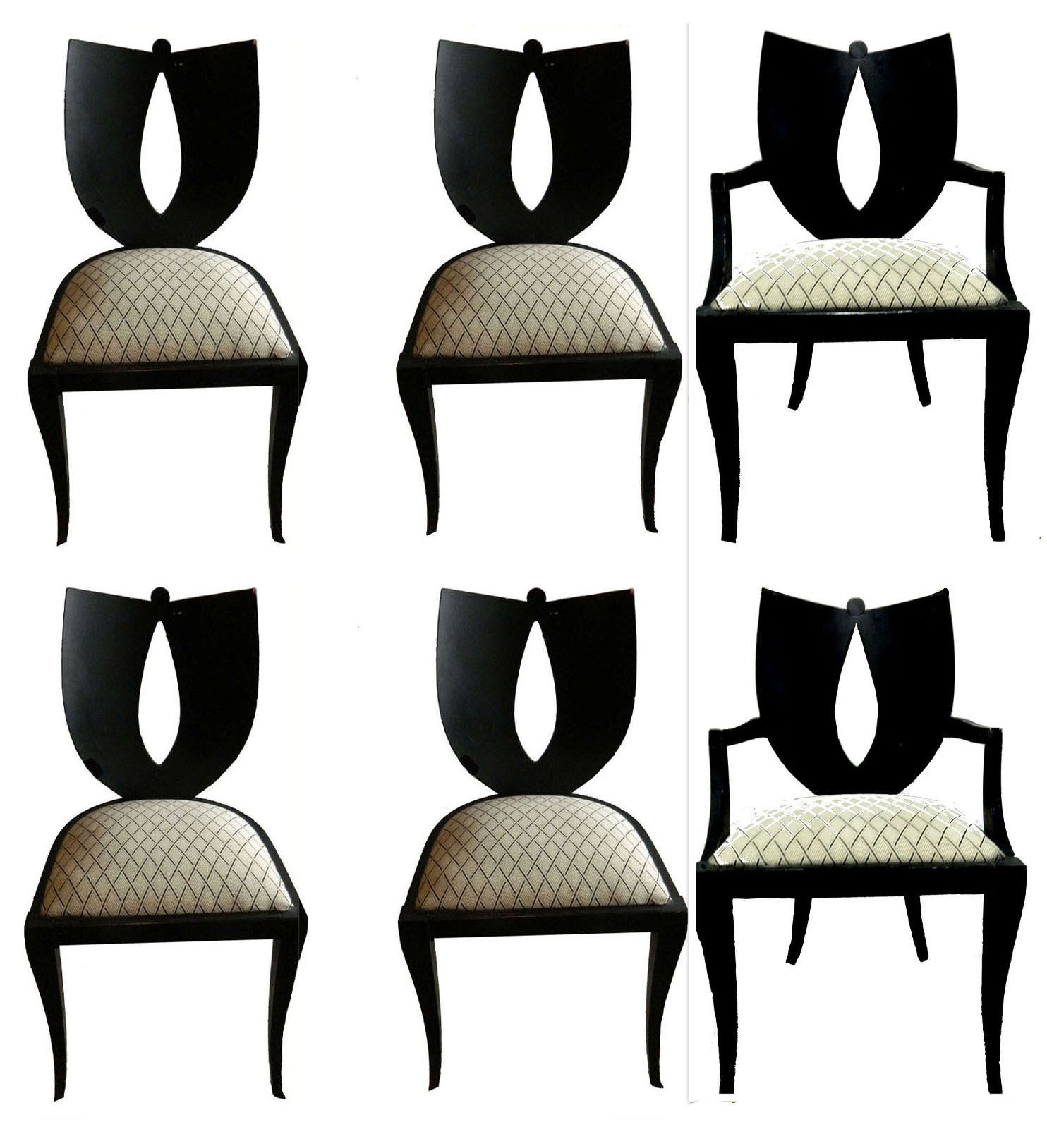 Set of 6 chairs (4 +2) by Pietro Constantini at 1stDibs