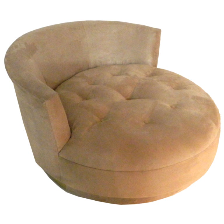 Huge Italian Round Lounge Chair at 1stDibs