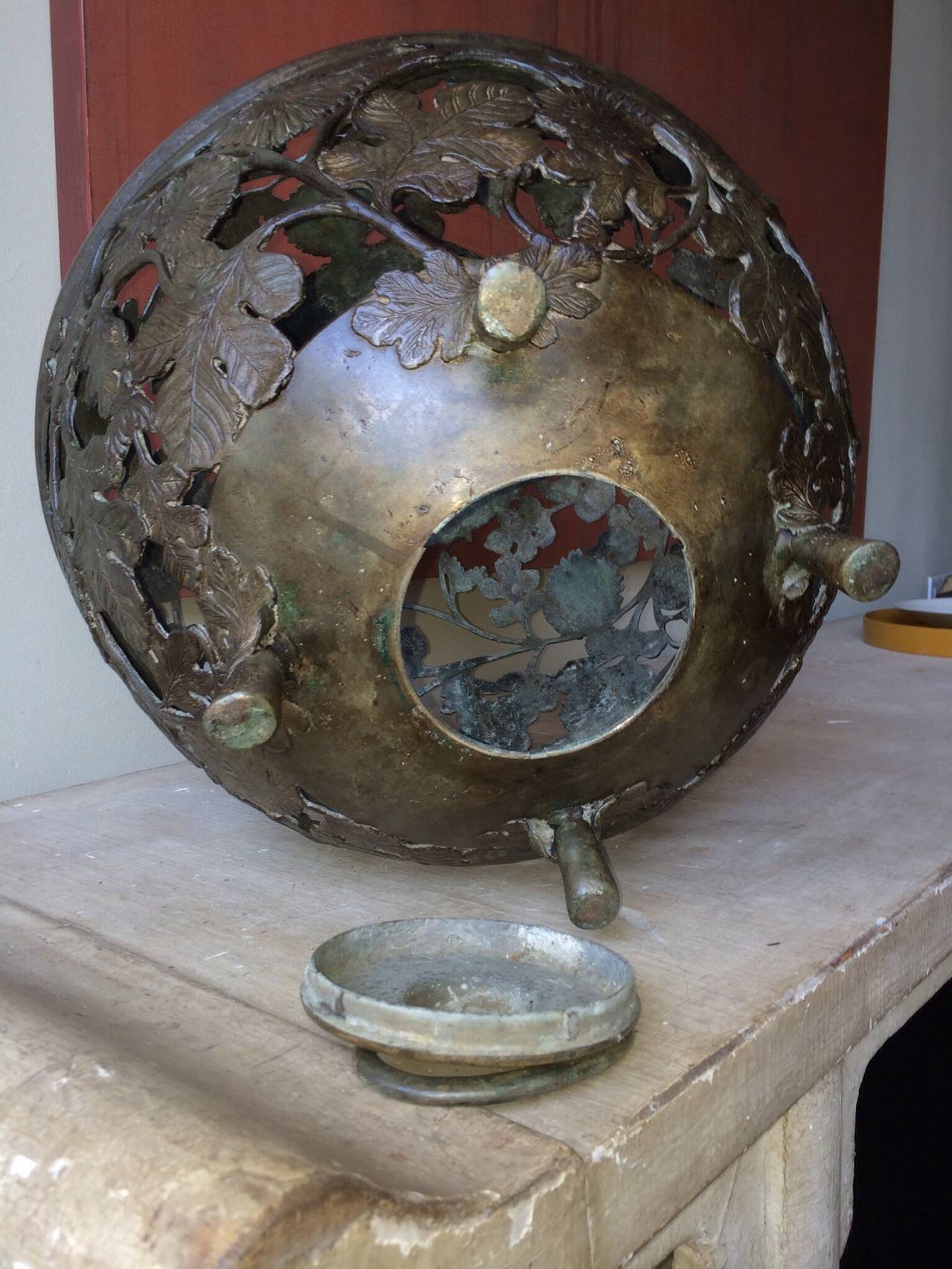 Japanese Meiji Bronze Spherical Lantern at 1stDibs