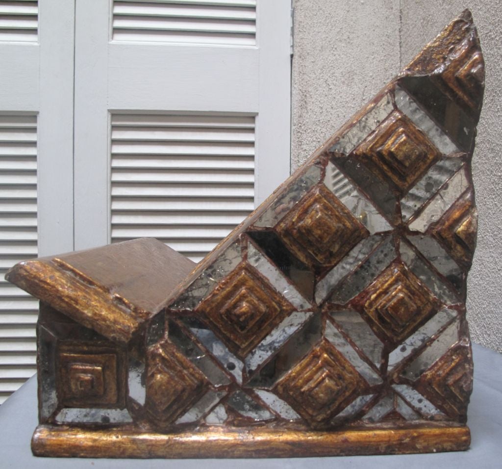 Spanish Colonial Revival Gold Leaf w/Applique Mirrors Book Stand For ...