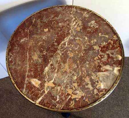 French Marble Gueridon Bistro Table at 1stDibs