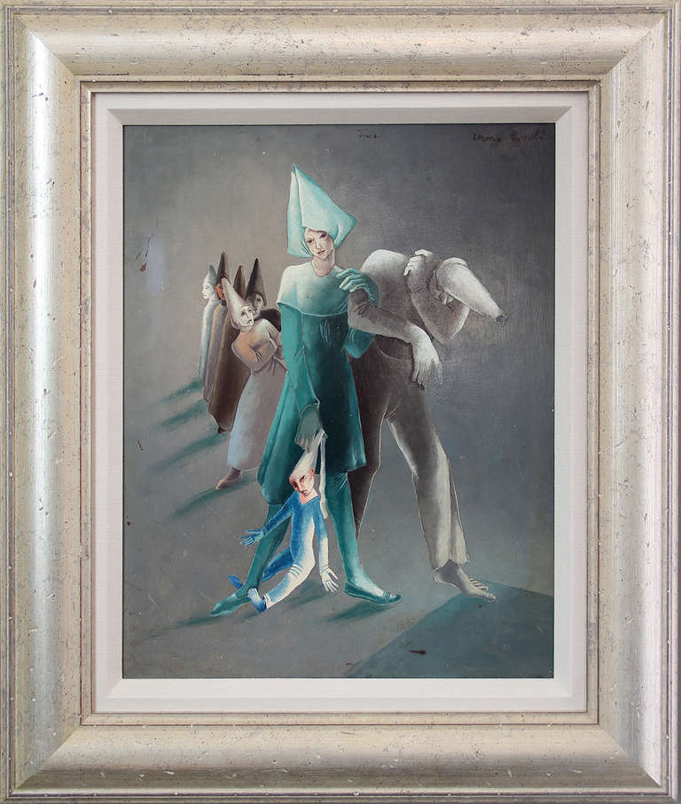 Very Rare Surrealist Painting By Mara Rucki, 1944 at 1stDibs