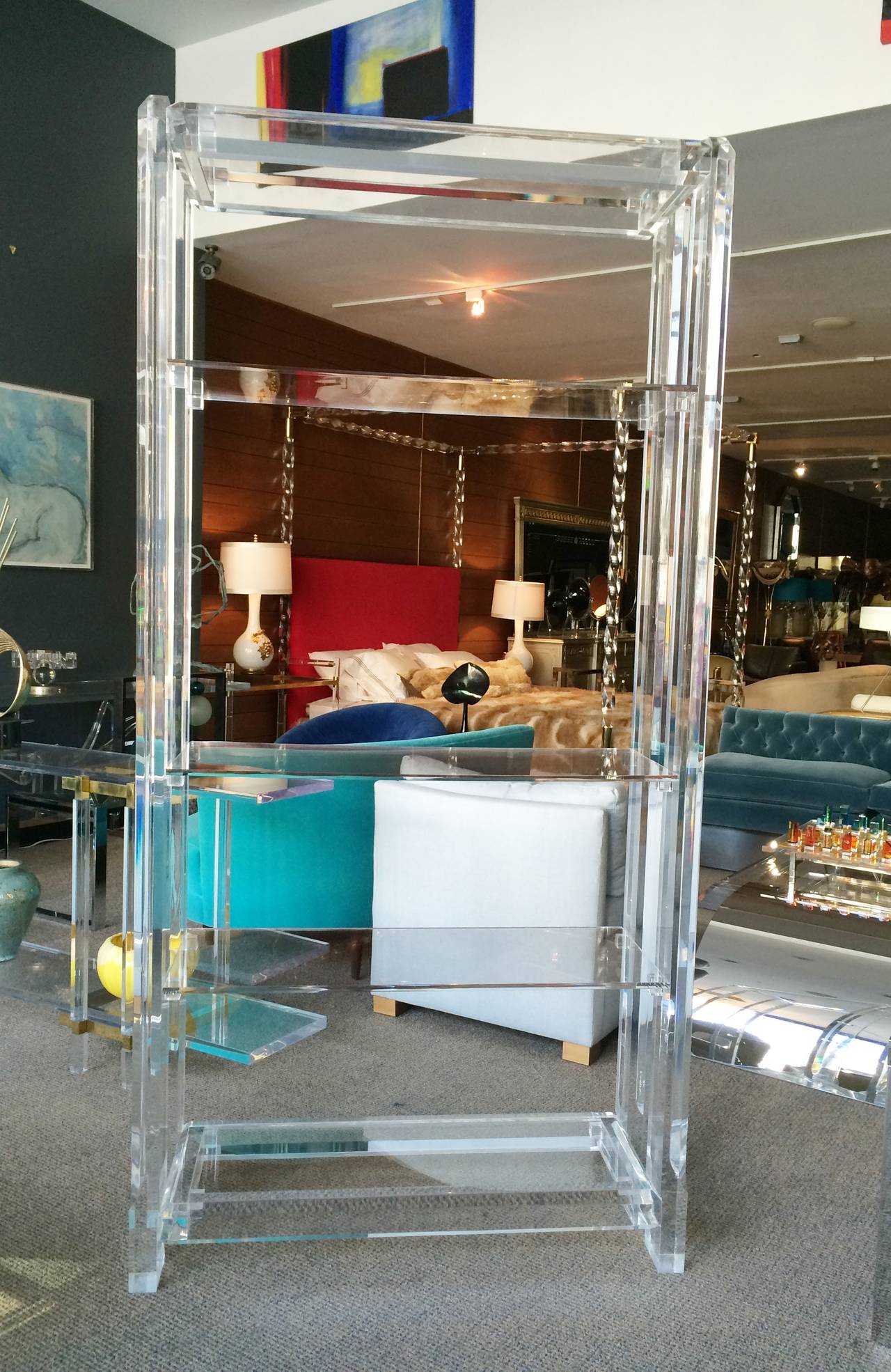 Beautiful Lucite Display Cabinet, circa 1970s at 1stDibs