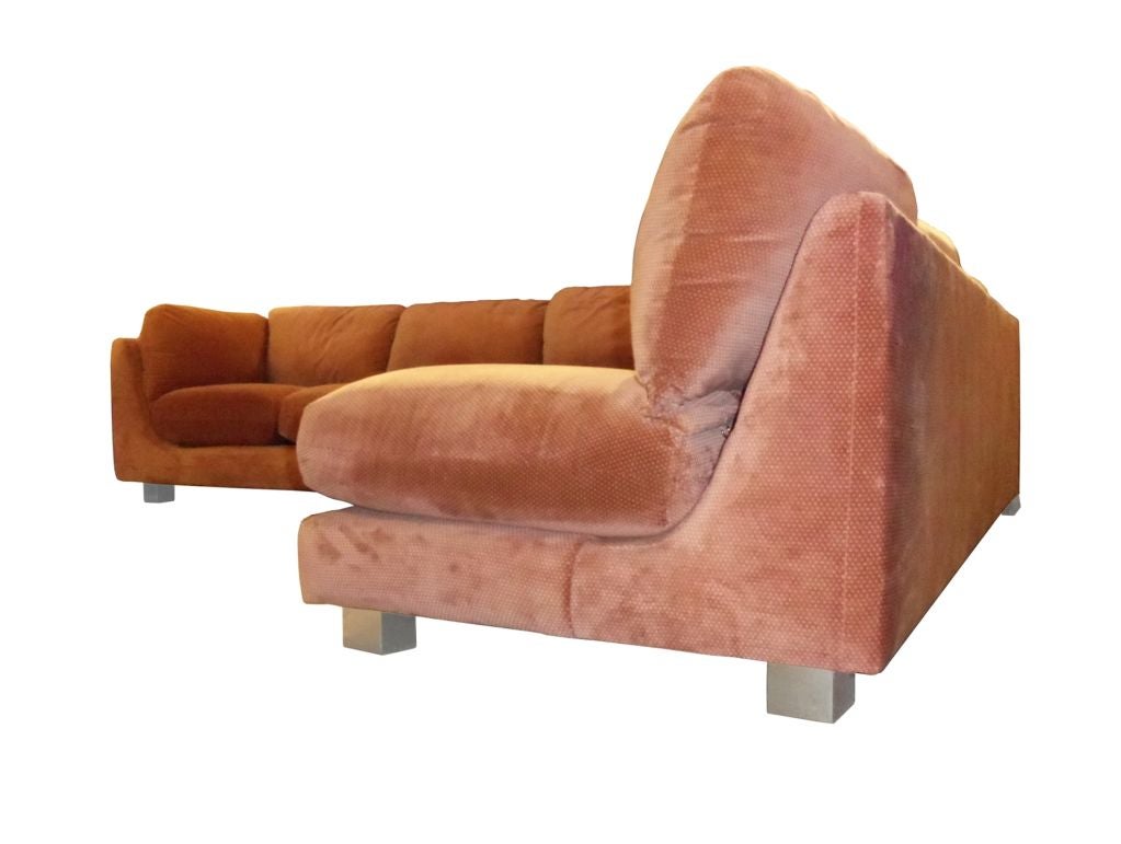 2 Piece Sectional in Salmon Color by Cleo Baldon at 1stDibs | cleo ...