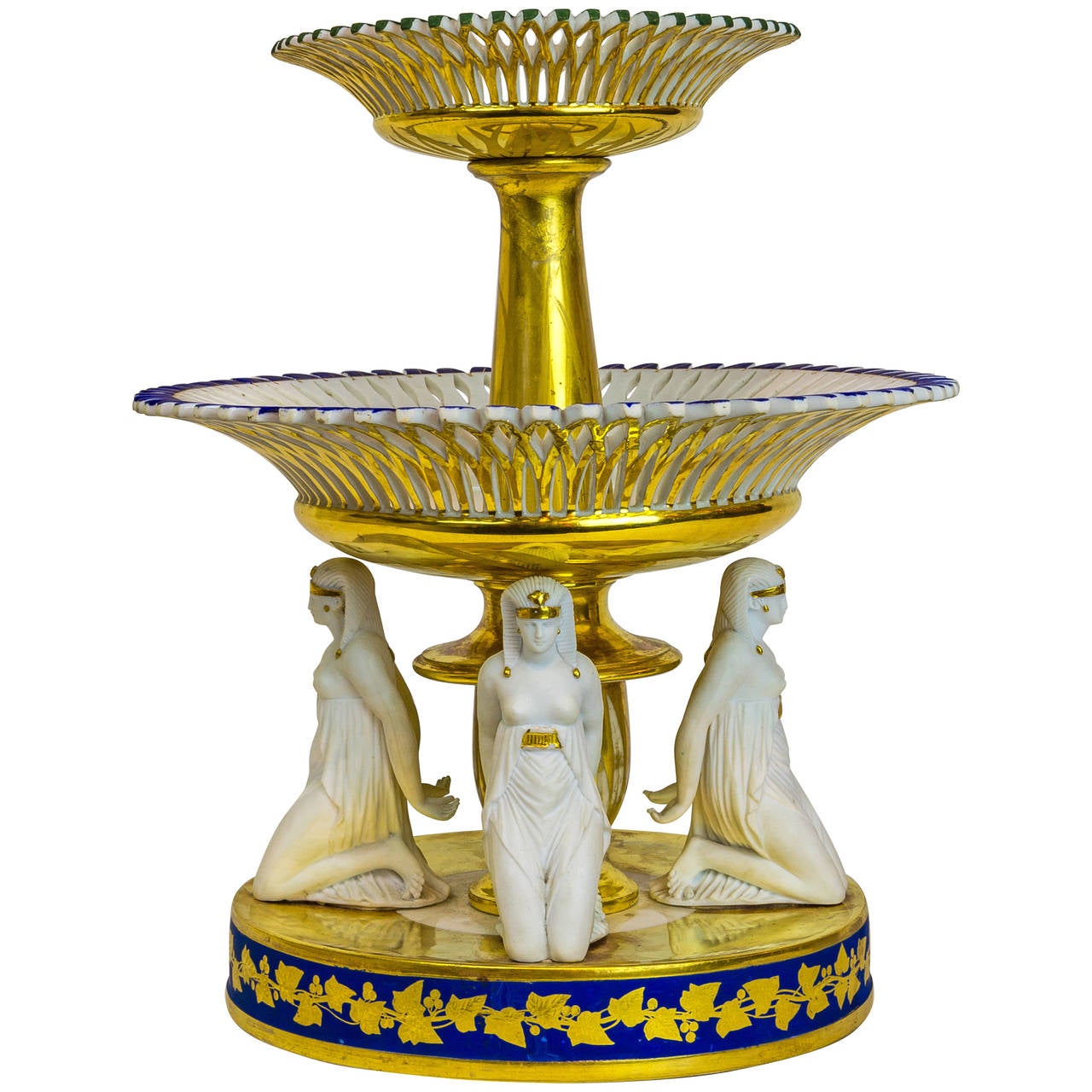 Neoclassical Egyptian Revival Bisque Paris Porcelain Figural ...