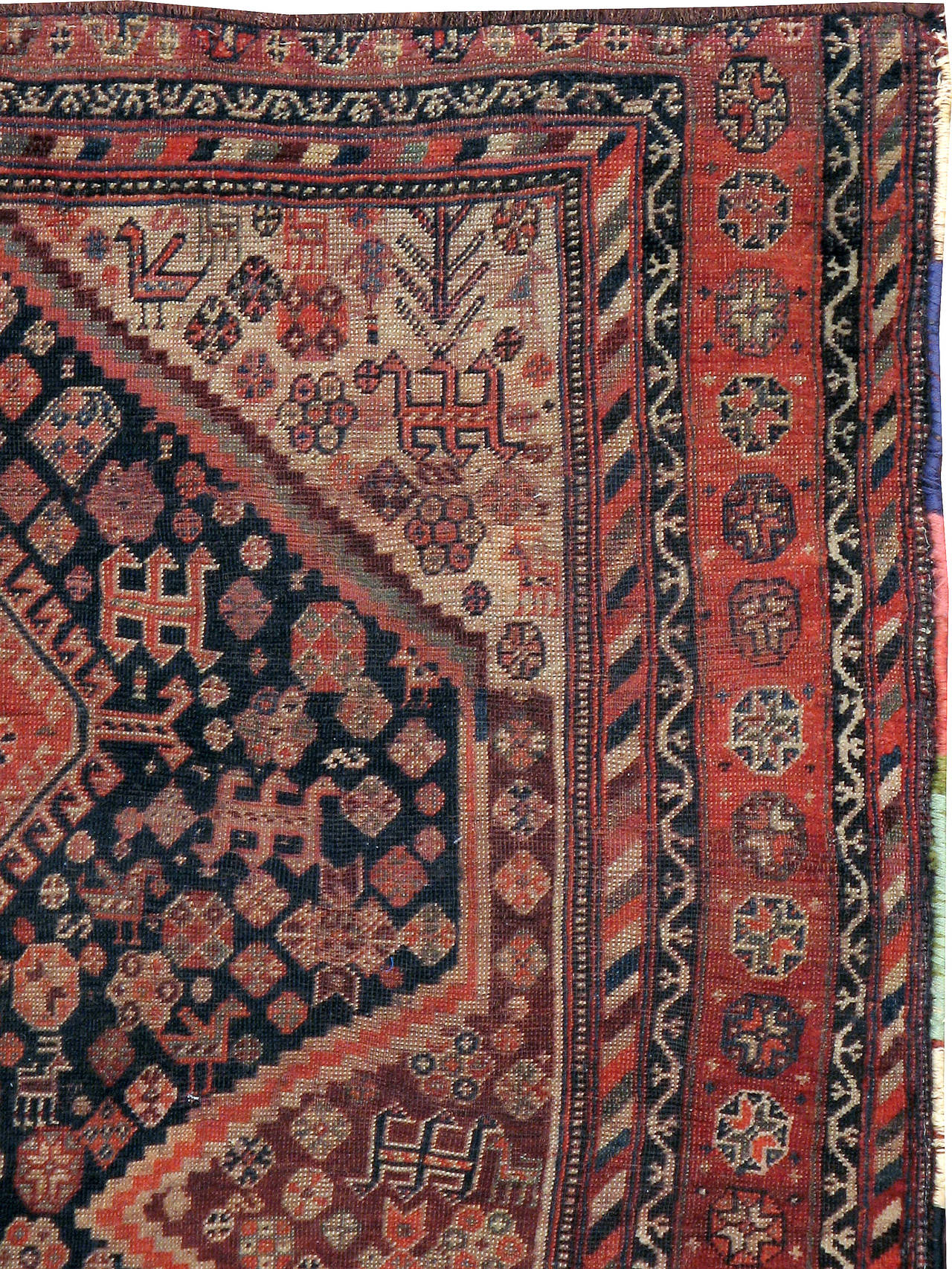 Antique Persian Shiraz Rug at 1stDibs