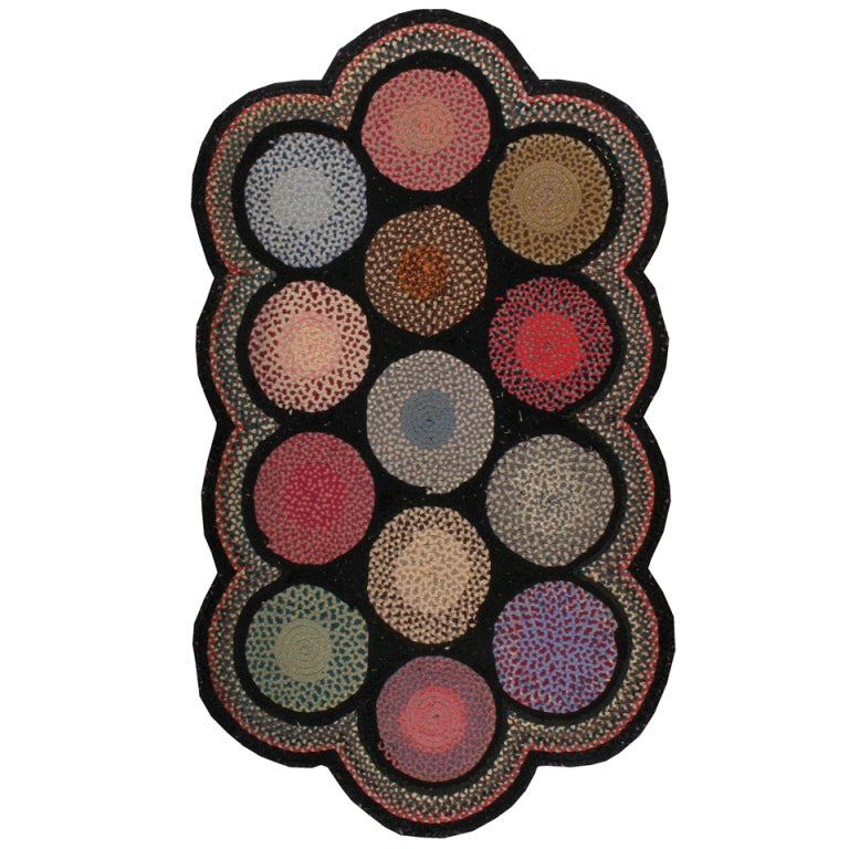 Vintage American Braid Rug at 1stDibs