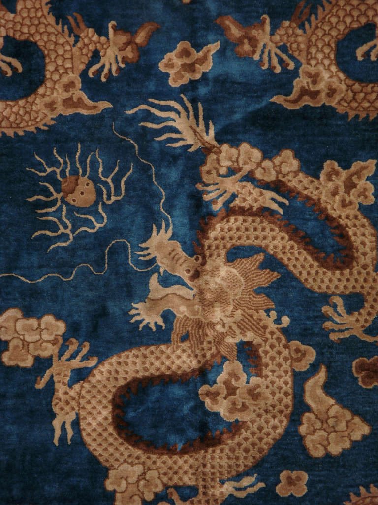 Antique Chinese Dragon Rug at 1stDibs | chinese dragon rugs, dragon ...