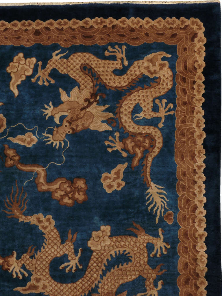 Antique Chinese Dragon Rug at 1stDibs | chinese dragon rugs, dragon ...