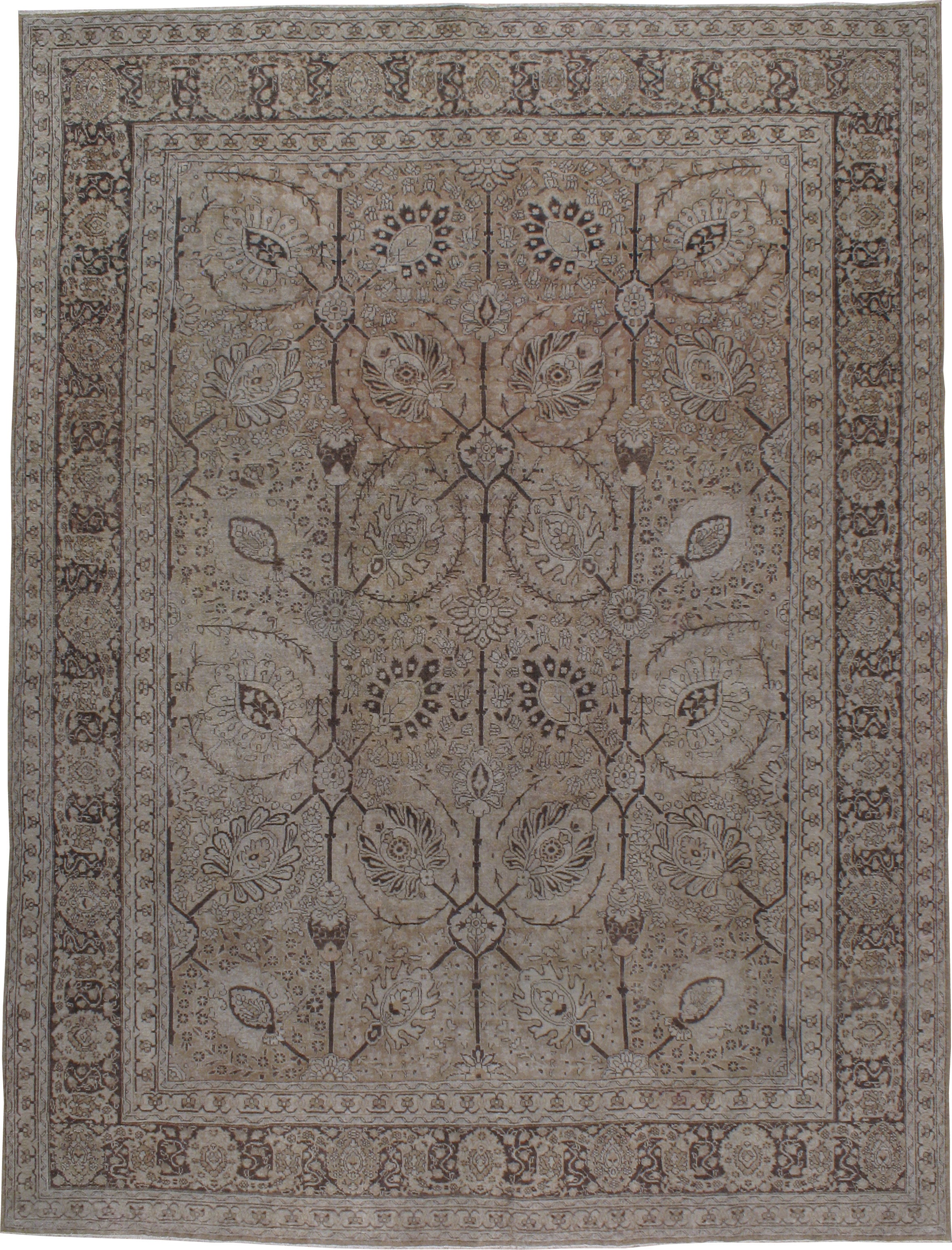 Antique Pale Blue Persian Tabriz Rug For Sale at 1stdibs