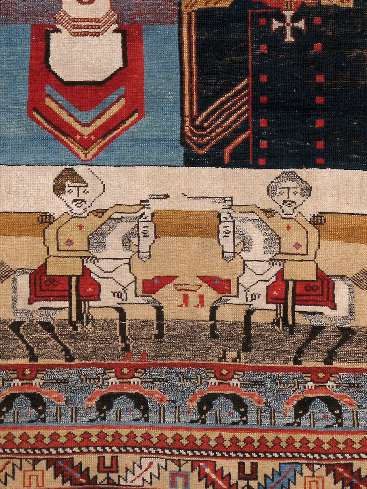 Antique Caucasian Pictorial Rug at 1stDibs | pictoral rug, antique ...