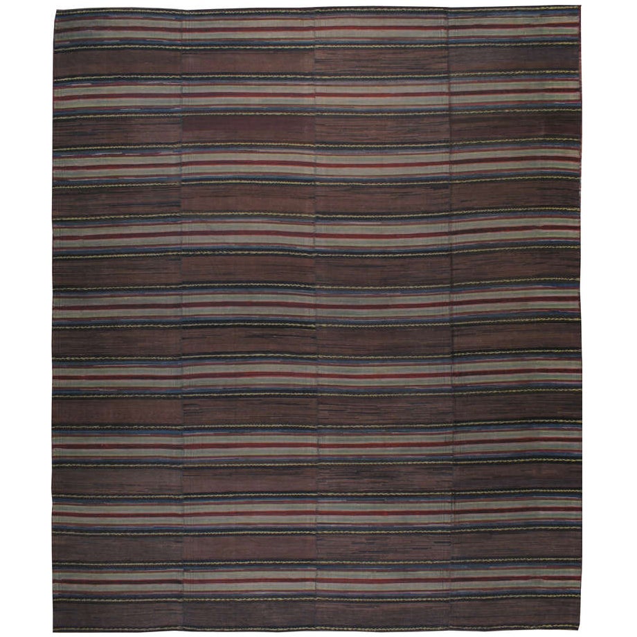 Antique American Rag Rug 8' 6" x 12' 0" For Sale at 1stDibs