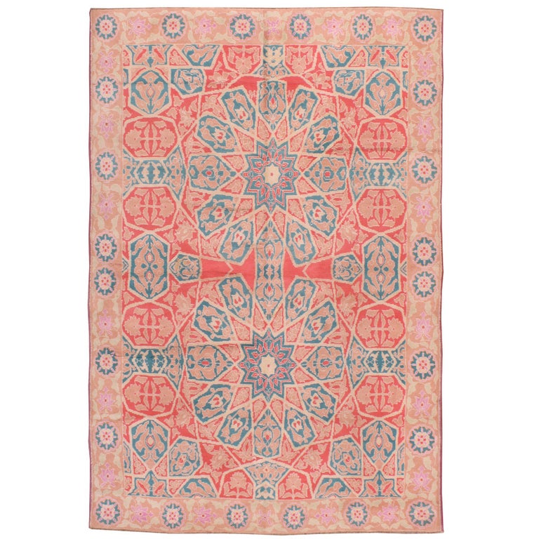 Antique Indian Cotton Agra Rug For Sale at 1stDibs